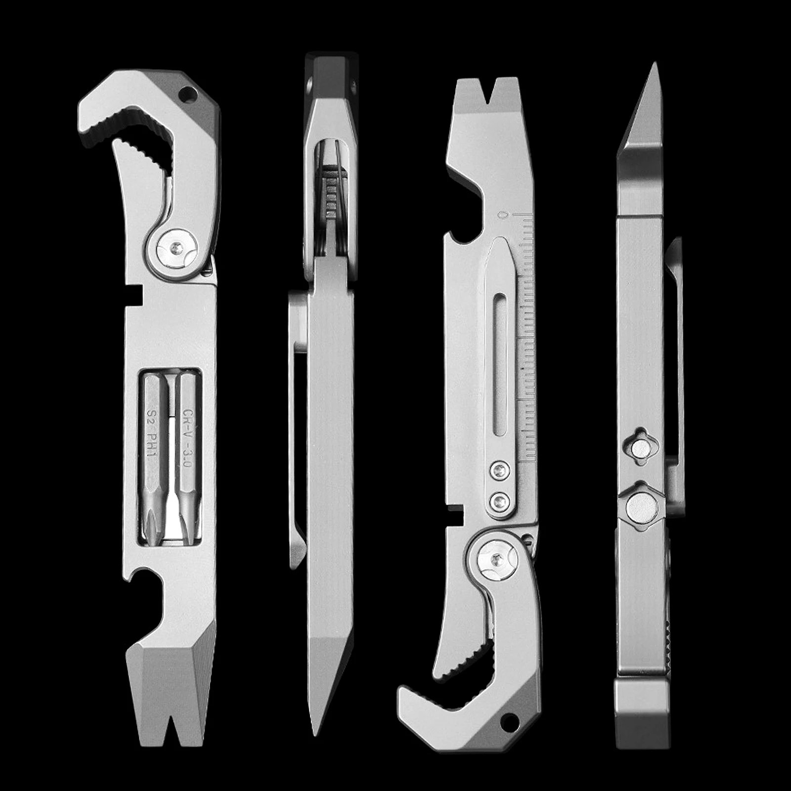 Titanium-Alloy-EDC-Crowbar-Tools-Camping-Gear-EDC-Multifunction-Hand ...