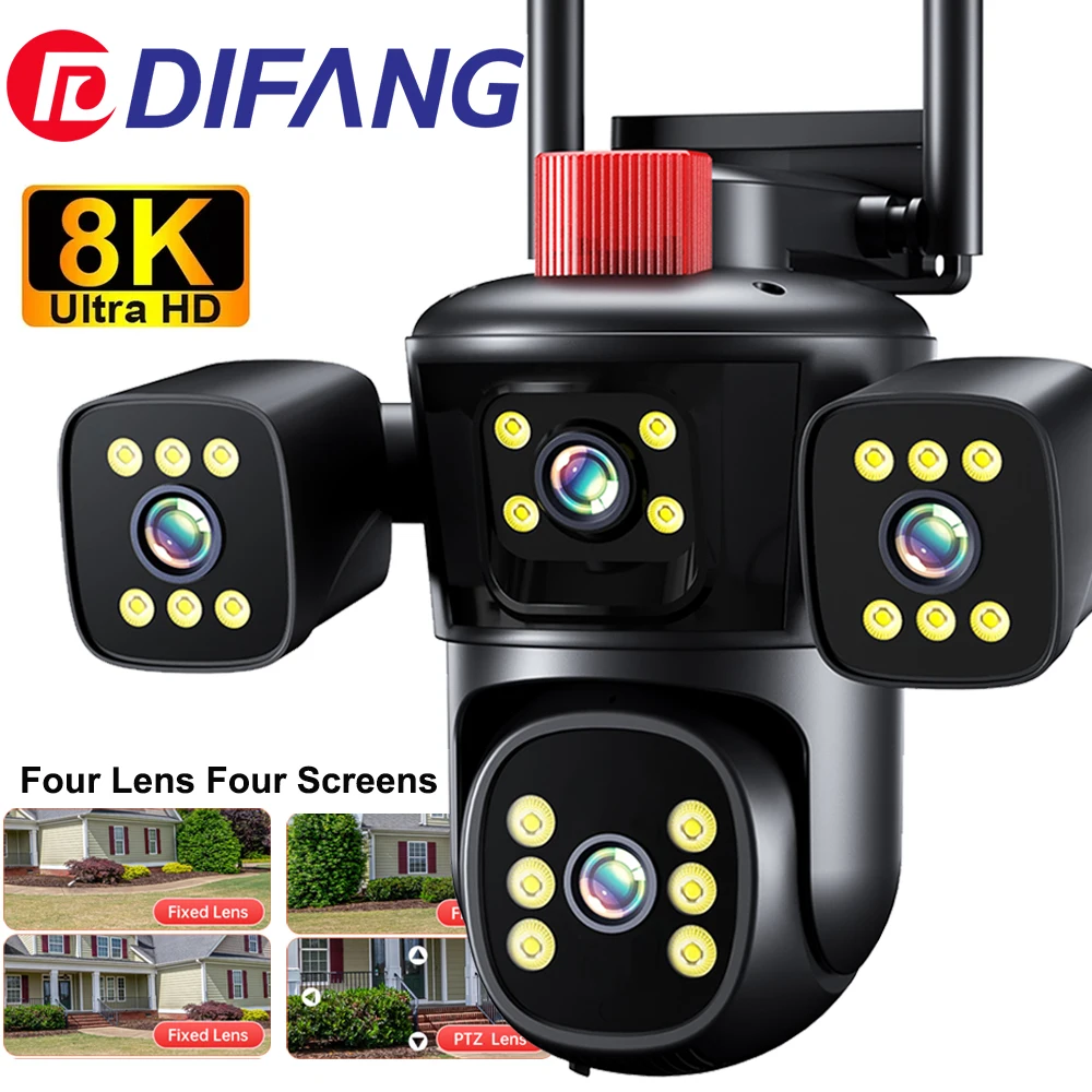 DIFANG-4-Screen-CCTV-Outdoor-WIFI-Security-Camera-Night-Vision-Two-Way ...