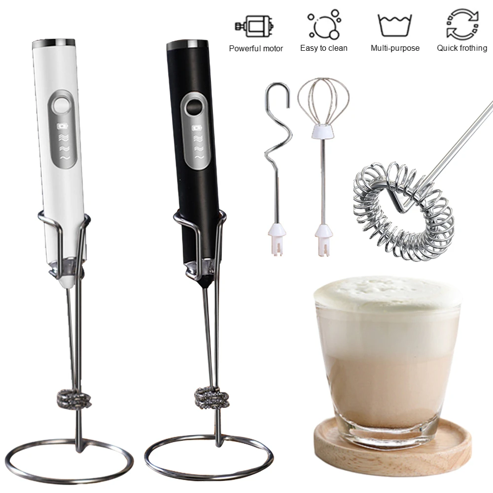Mini Electric Milk Frother Foamer Blender Coffee Whisk Maker Egg Beater ...
