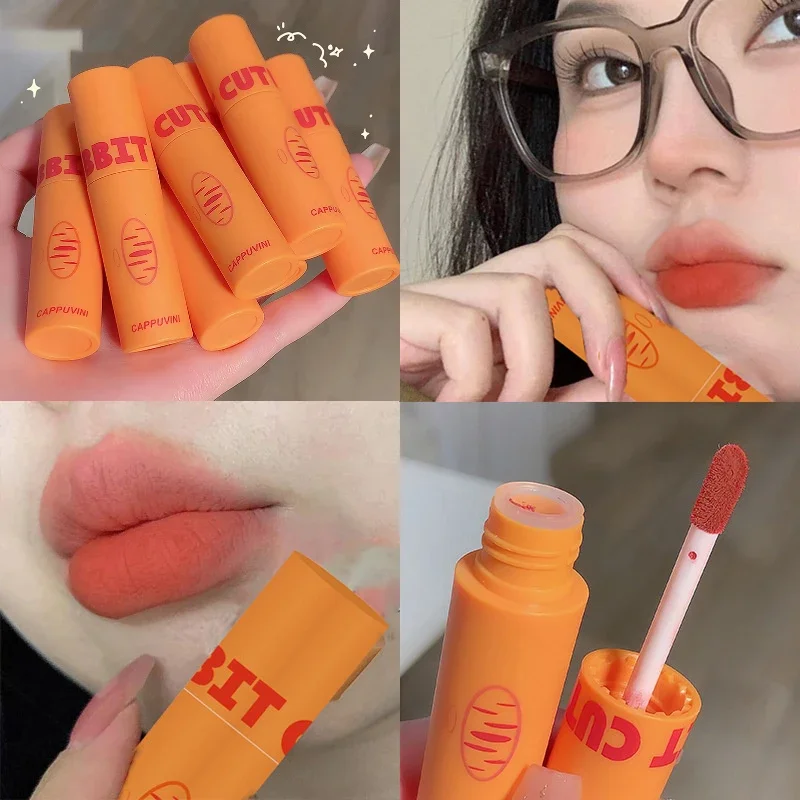 Pintalabios-l-quido-de-Chocolate-mate-tinte-de-labios-rojo-de-larga ...