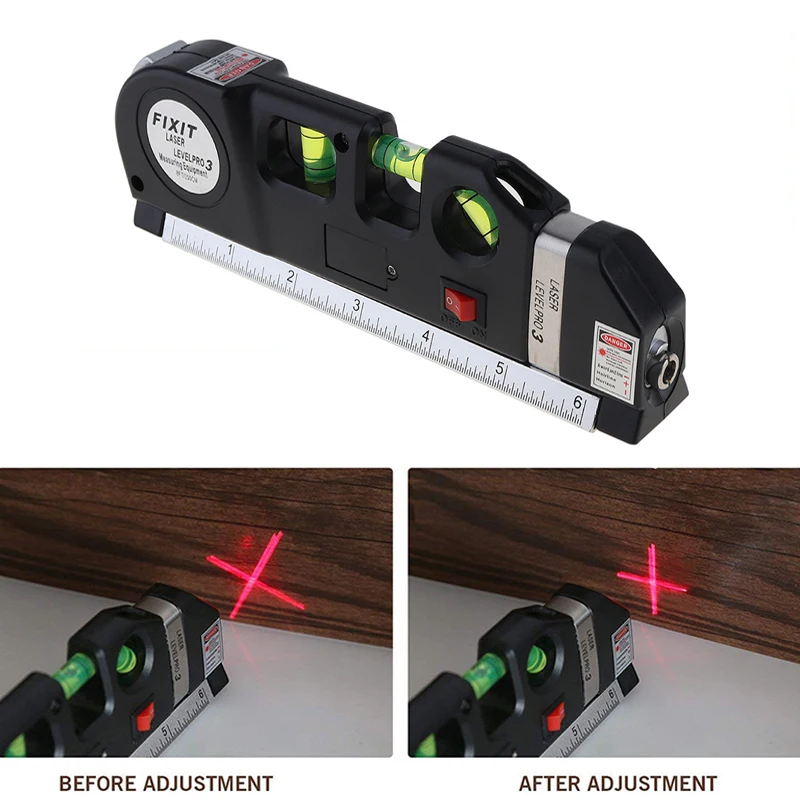 Laser Level Horizon Vertical Measure 8FT Aligner Standard and Metric ...