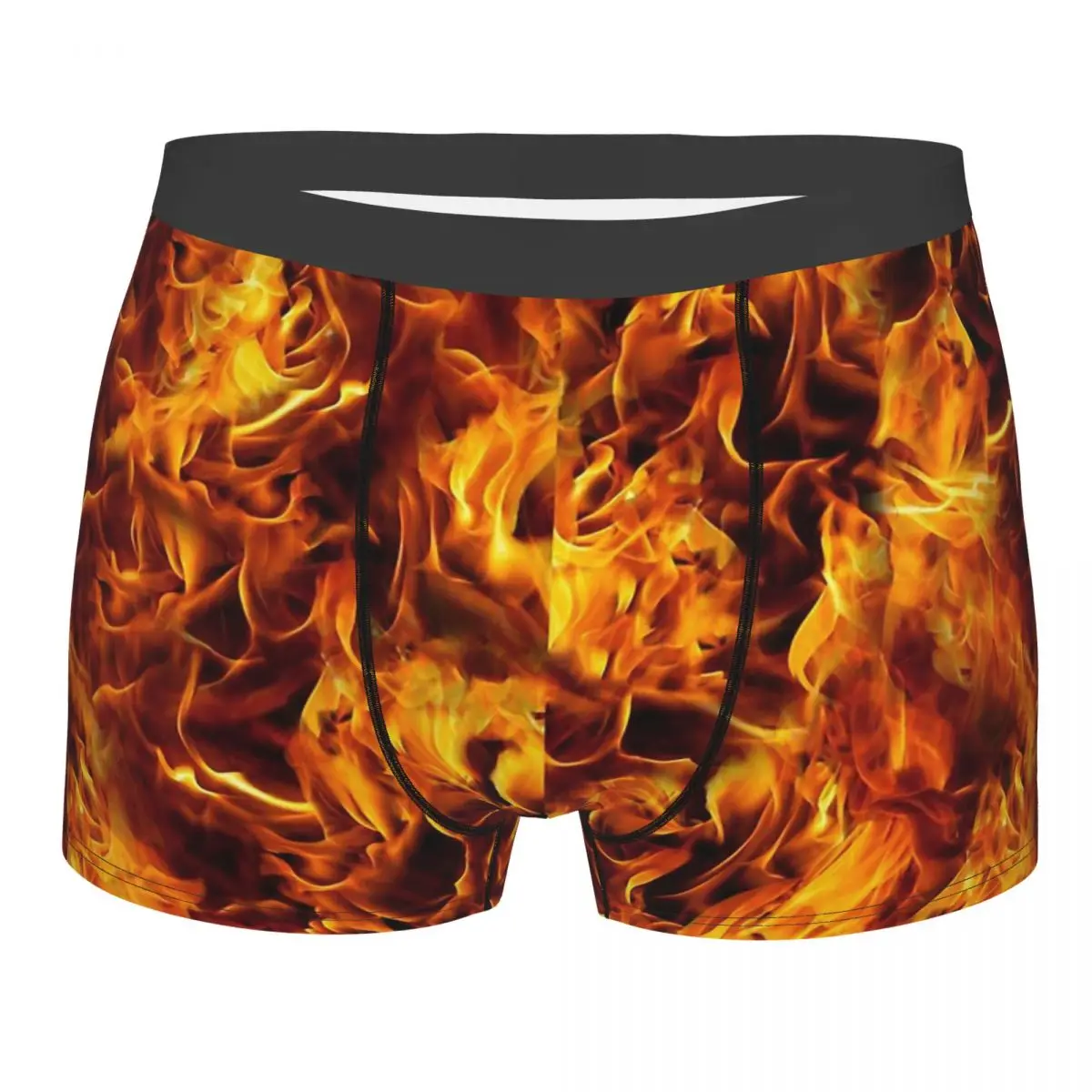 Fire-And-Flames-Pattern-Underpants-Homme-Panties-Men-s-Underwear ...
