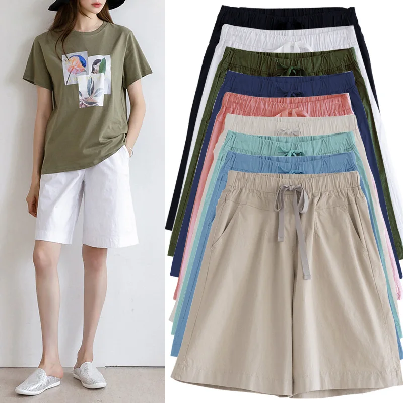 Women-Half-Pants-Women-s-Loose-Shorts-Summer-Thin-High-Waist-Casual ...