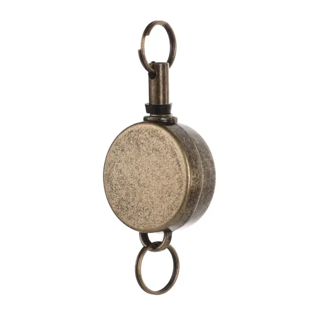 Heavy Duty Retractable Keychain 2pcs 33mm Circle Metal Retractable Pull ...