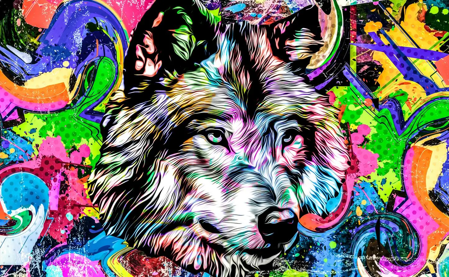 Colorful Wolf Wallpaper
