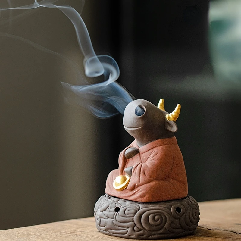 Bull Gas Sky-high Purple Sand Fortune Incense Burner Interior Home ...