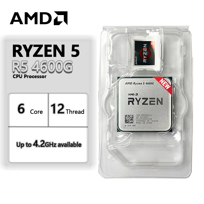 Amd Ryzen 5 4600g Cpu Processor New R5 4600g 3.7 Ghz 6-core 12-thread ...