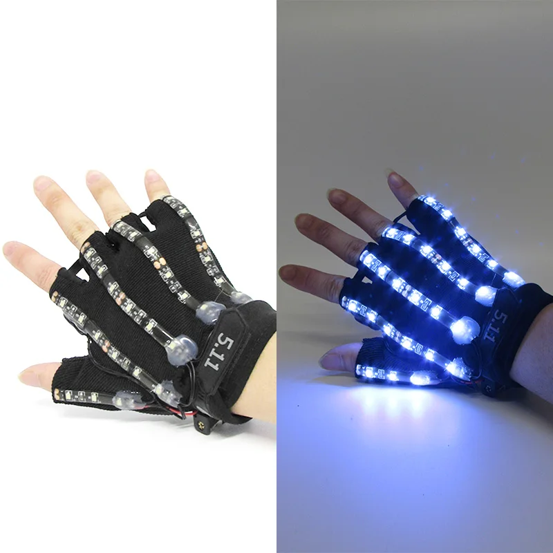 LED Glowing Gloves for Disco Decoration, Neon Luminous Gloves ...