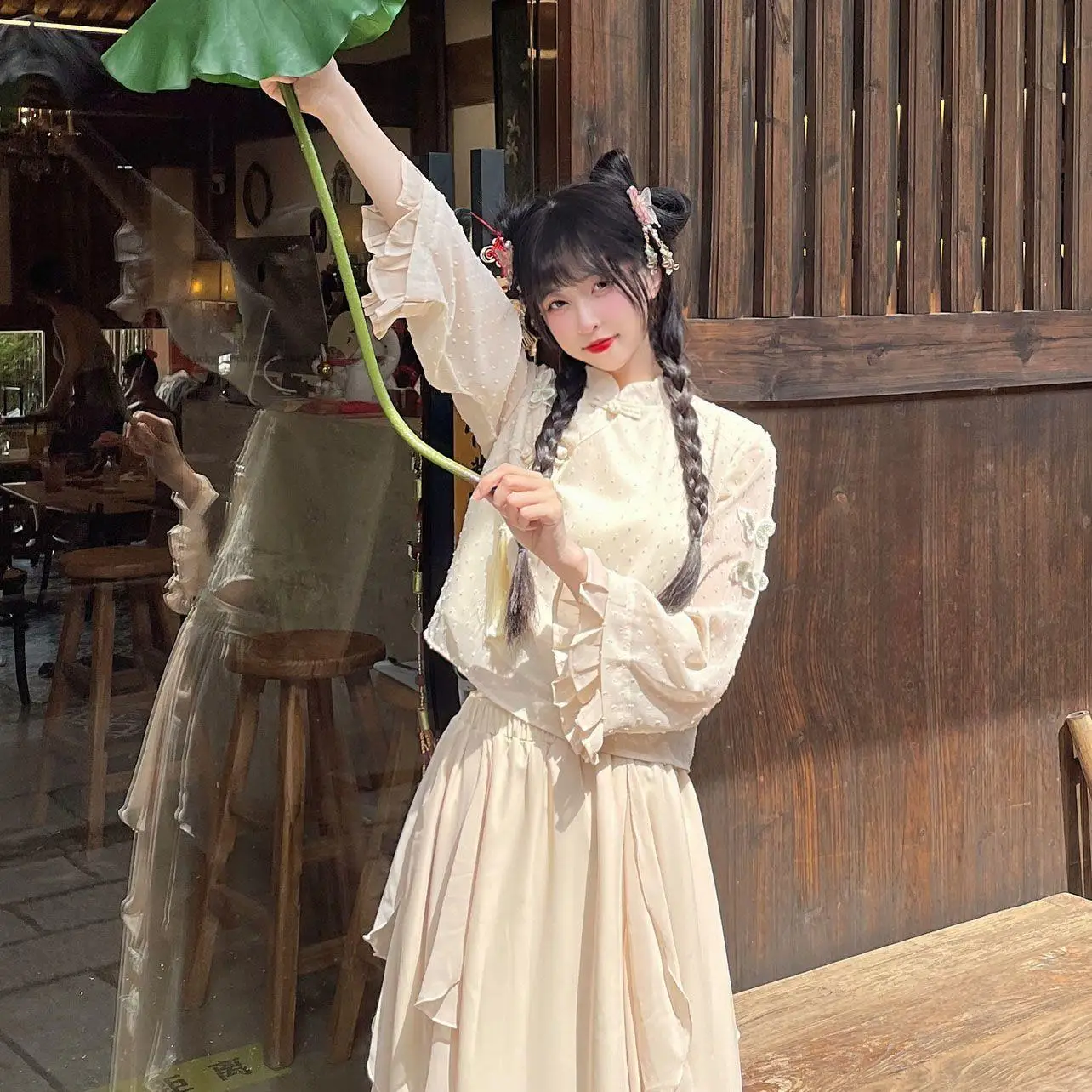 Chinese-Style-Traditional-Girl-Improved-Hanfu-Set-Republic-Of-China ...