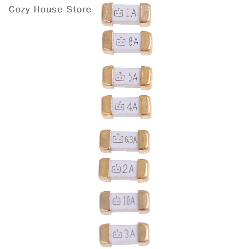 10PCS-Gold-foot-1808-125v-0451-SMD-fast-blow-ultra-rapid-fuses-1a-to ...