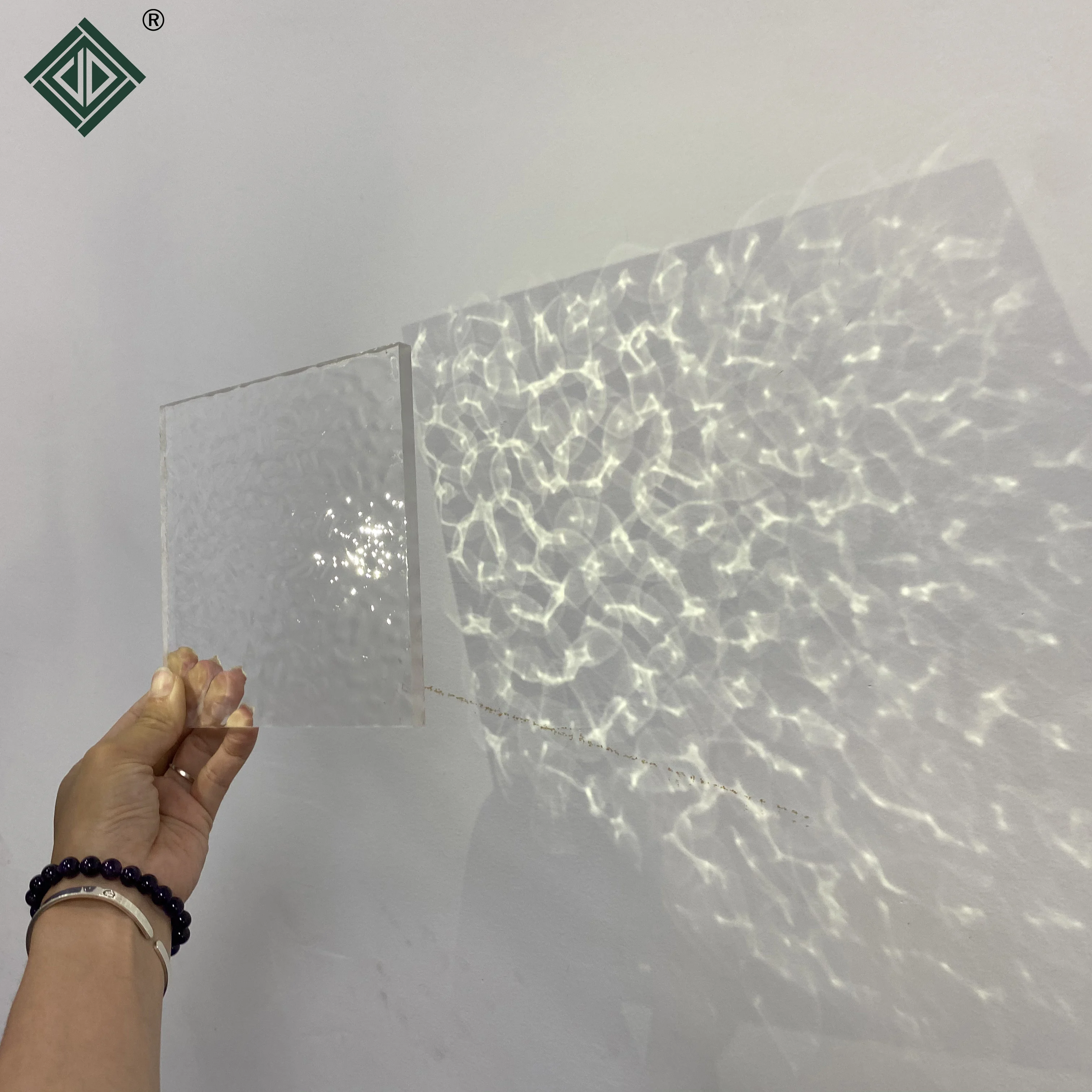 5MM-Thickness-2-Pieces-Transparent-Single-sided-Small-Water-Ripple-Acrylic-Sheet-Irregular ...