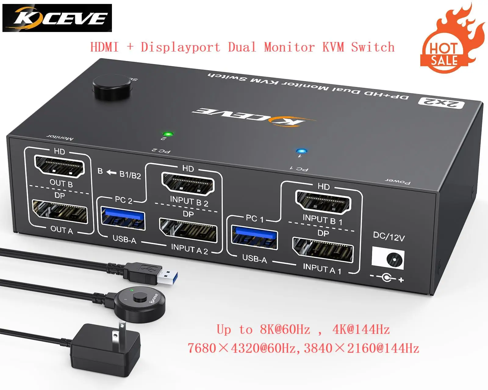 Why the 4K@144Hz KVM Switch with Dual Monitors and 8K@60Hz Support Is ...