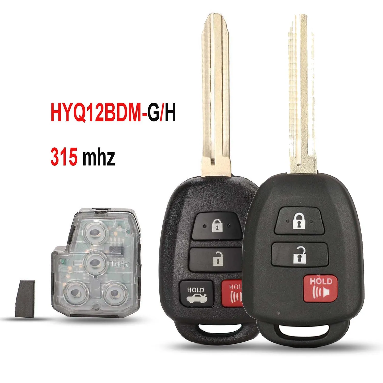 Jingyuqin 314.4mhz Remote Key For Toyota Camry G/ H Chip Optional 2012 ...