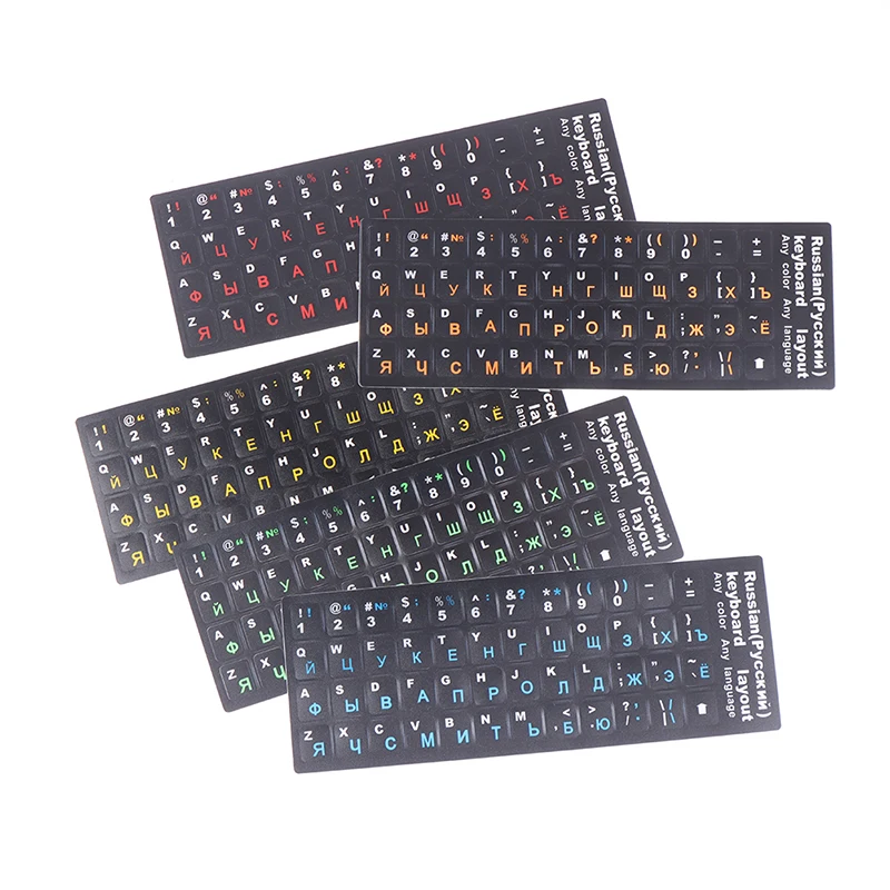 סטנדרטי רוסית אותיות מקלדת מדבקות חלבית PVC עמיד למים מחברת מחשב שולחני ...