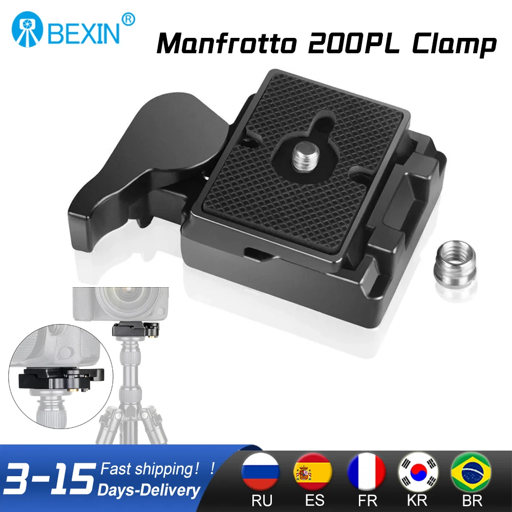 Bexin 200pl-14 323 Quick Release Clamp Adapter For Camera Tripod With Manfrotto 200pl-14 Compat ...