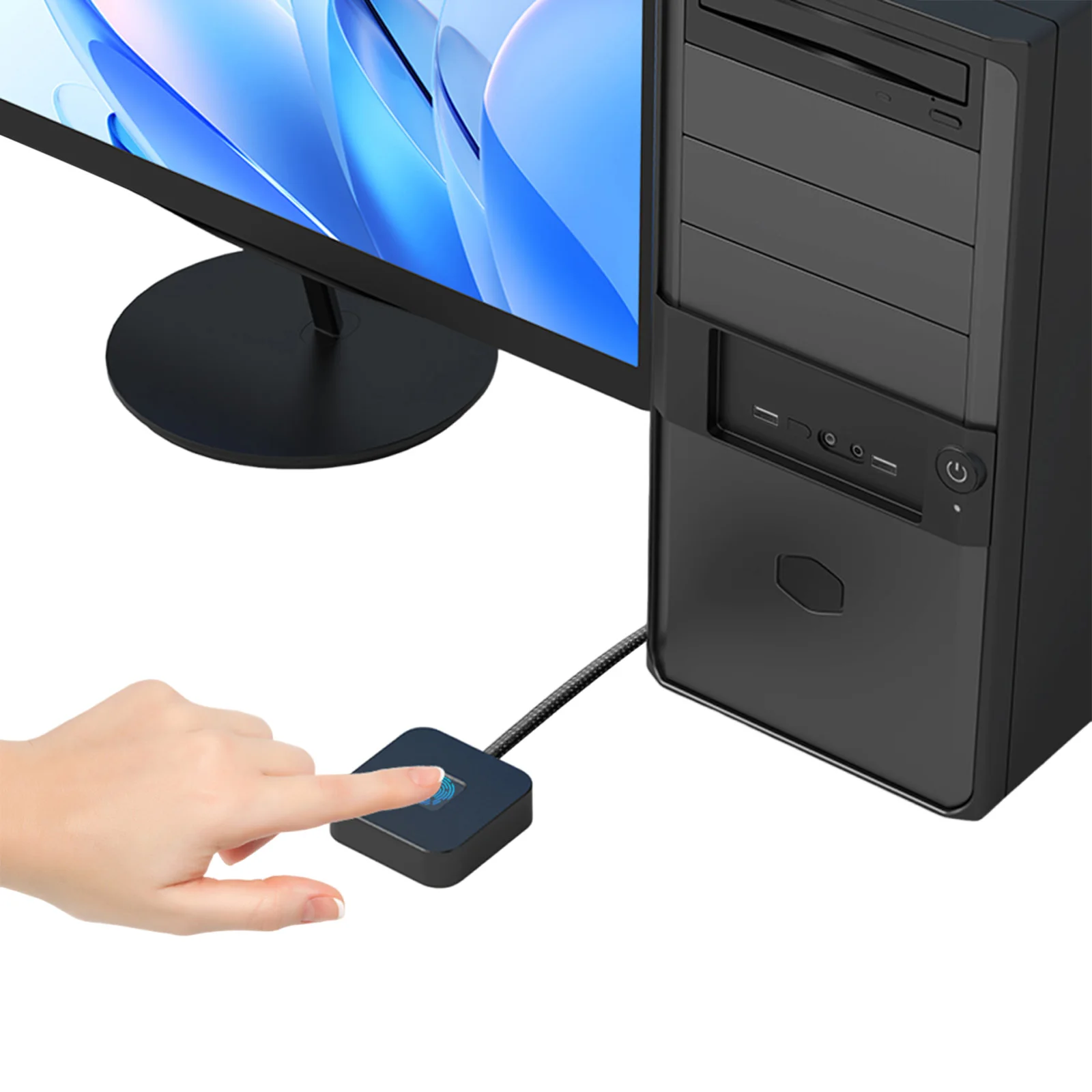 USB Fingerprint Reader with 5ft Cable For Windows Hello Fingerprint ...