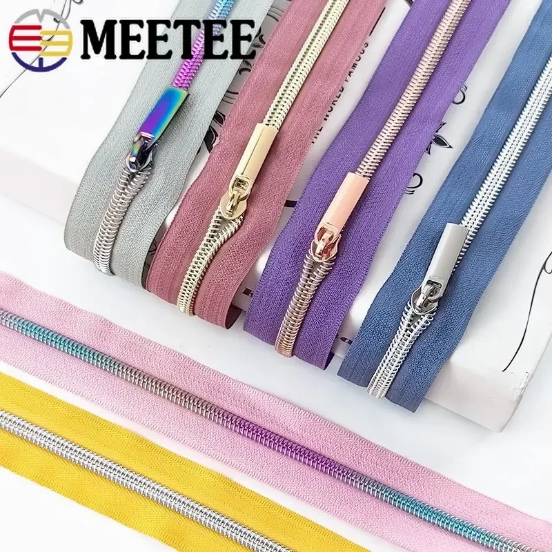 2-3-4Meters-5-Nylon-Zipper-Tapes-Zippers-Slider-Pulls-Bag-Purse-Pocket ...