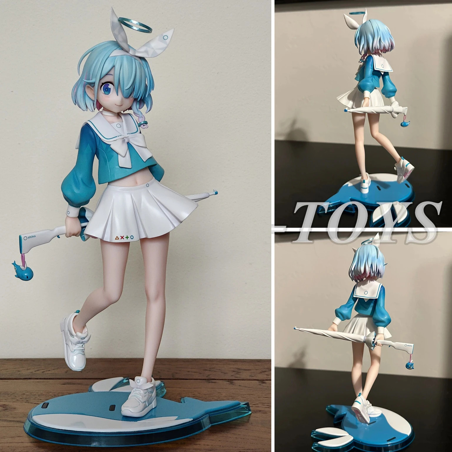 Alice-Glint-Arquivo-Azul-Anime-PVC-Action-Figures-Arona-Golden-Head ...