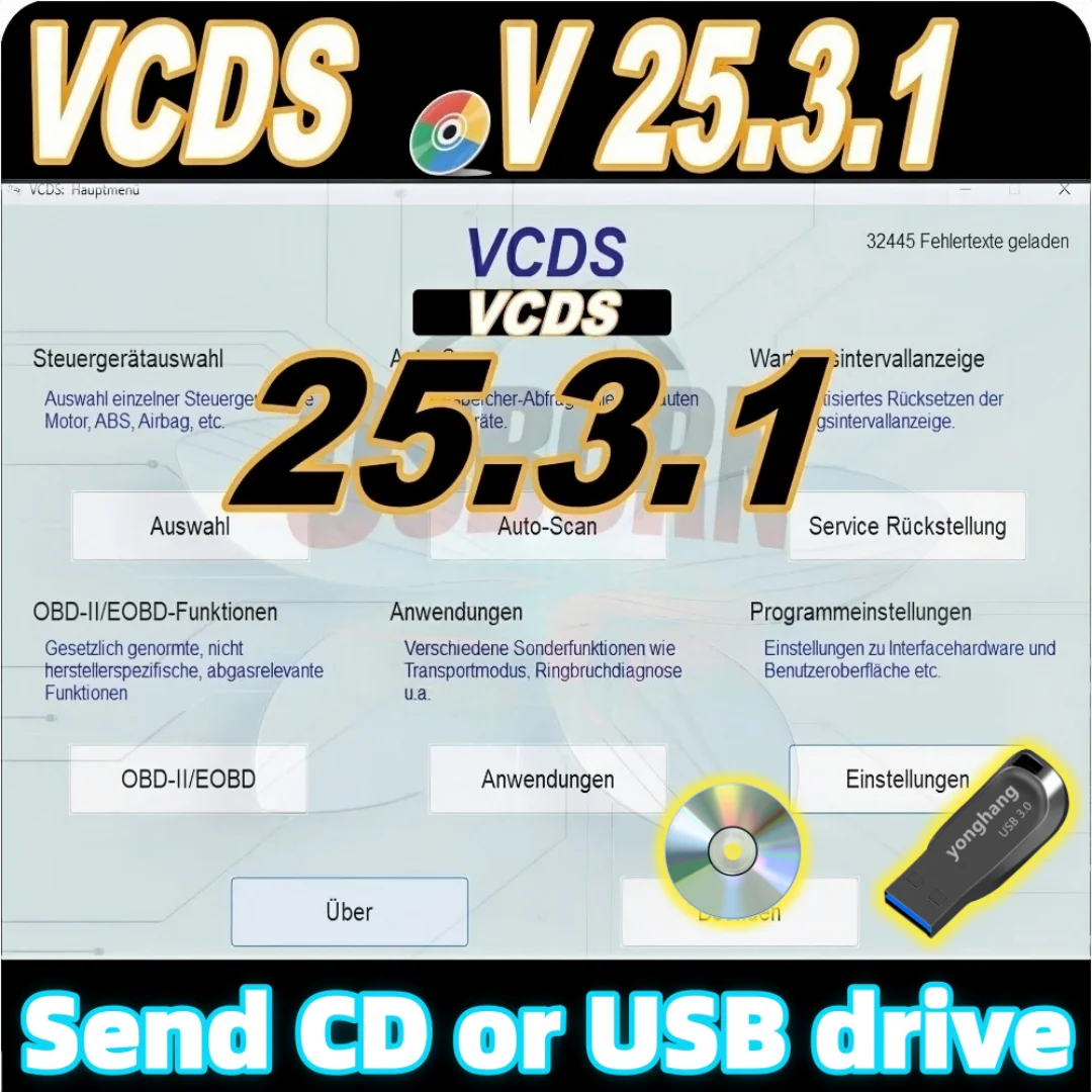 2025 New version VCDS 25.3 UPDATE SOFTWARE VAG-COM OBD2 Scanner HEX V2 ...