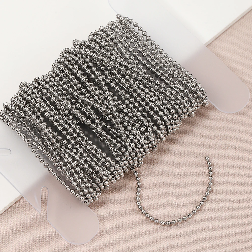 5Meters 2Meters Stainless Steel Ball Bead Chain Beaded Chains for ...