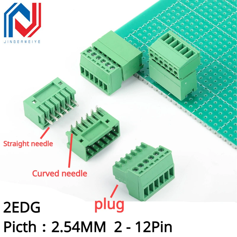 5pcs-2EDG-2-54mm-Plug-in-PCB-Terminal-Block-with-Small-Pitch-Straight ...