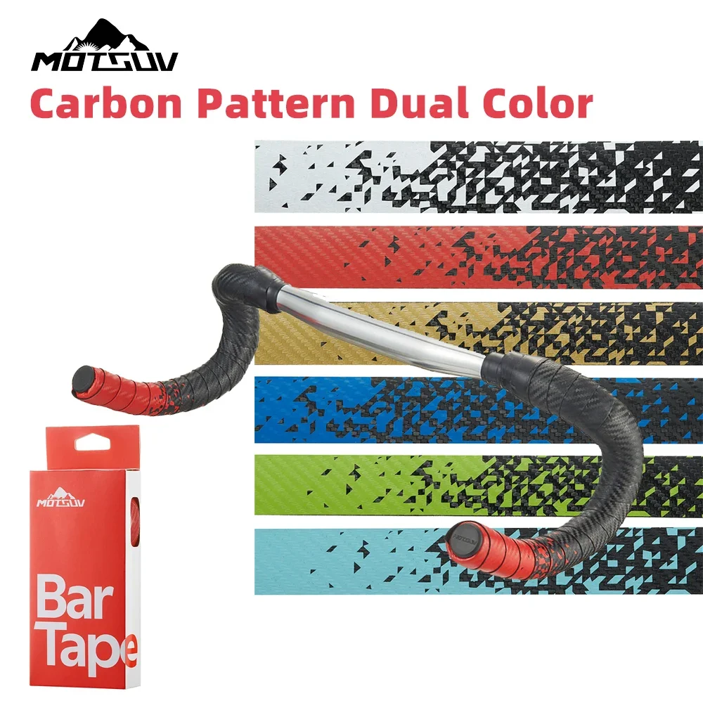MOTSUV-Carbon-Gradient-Pattern-Handlebar-Tape-Ultralight-Road-Bike-Bar ...