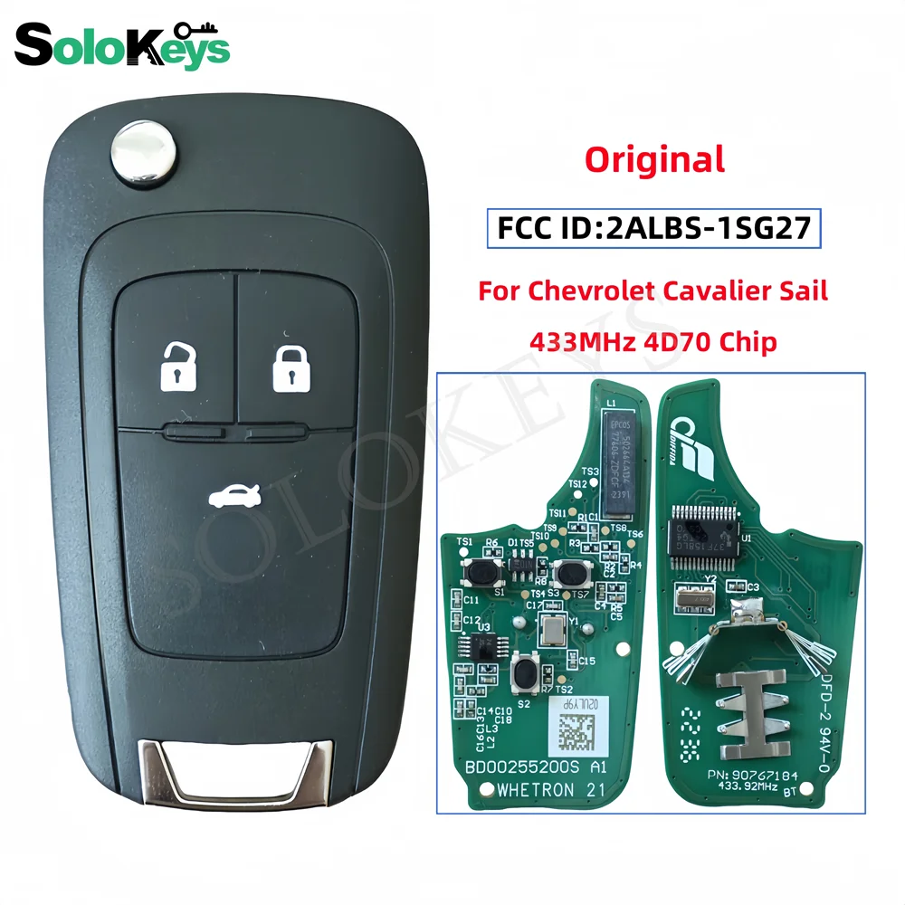 SOLOKEYS FCCID:2ALBS-1SG27 2014DP3927 For Chevrolet Cavalier Sail ...