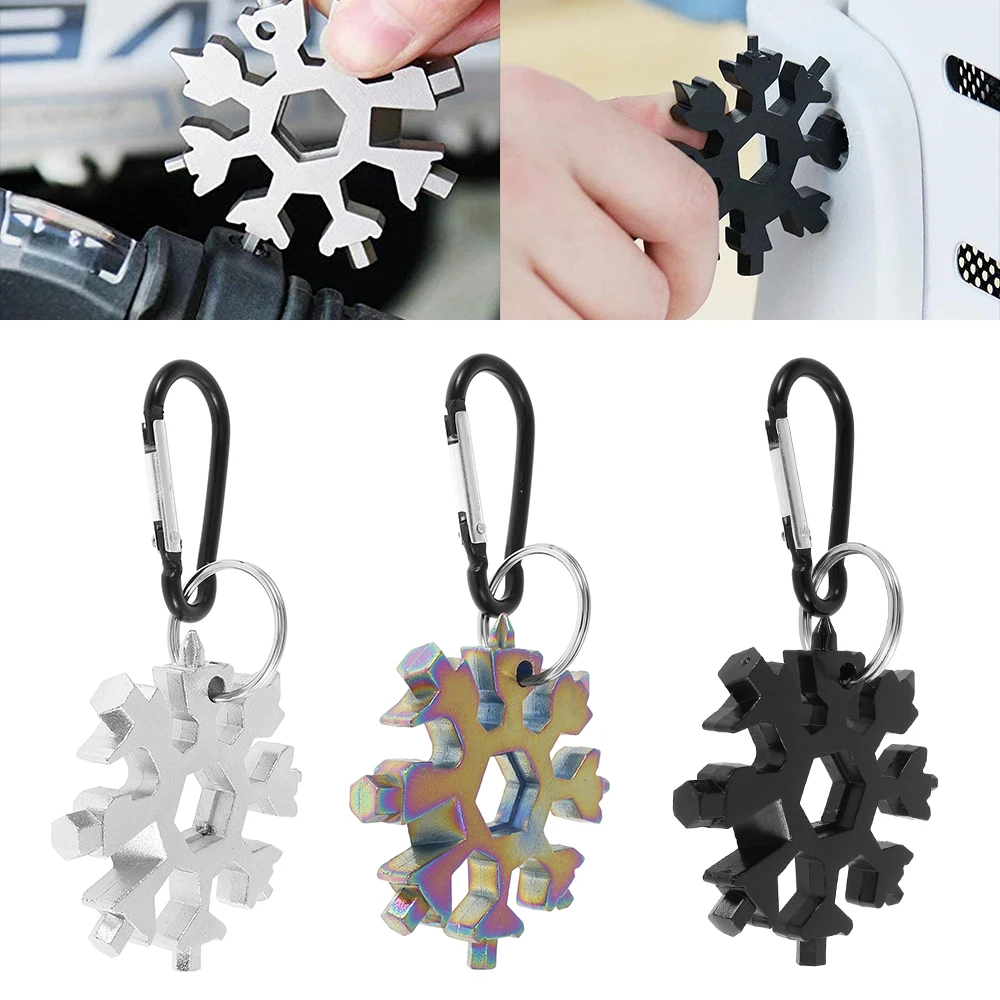 18in1-Snowflake-Spanner-Keyring-Hex-Multifunction-Outdoor-Hike-Wrench ...