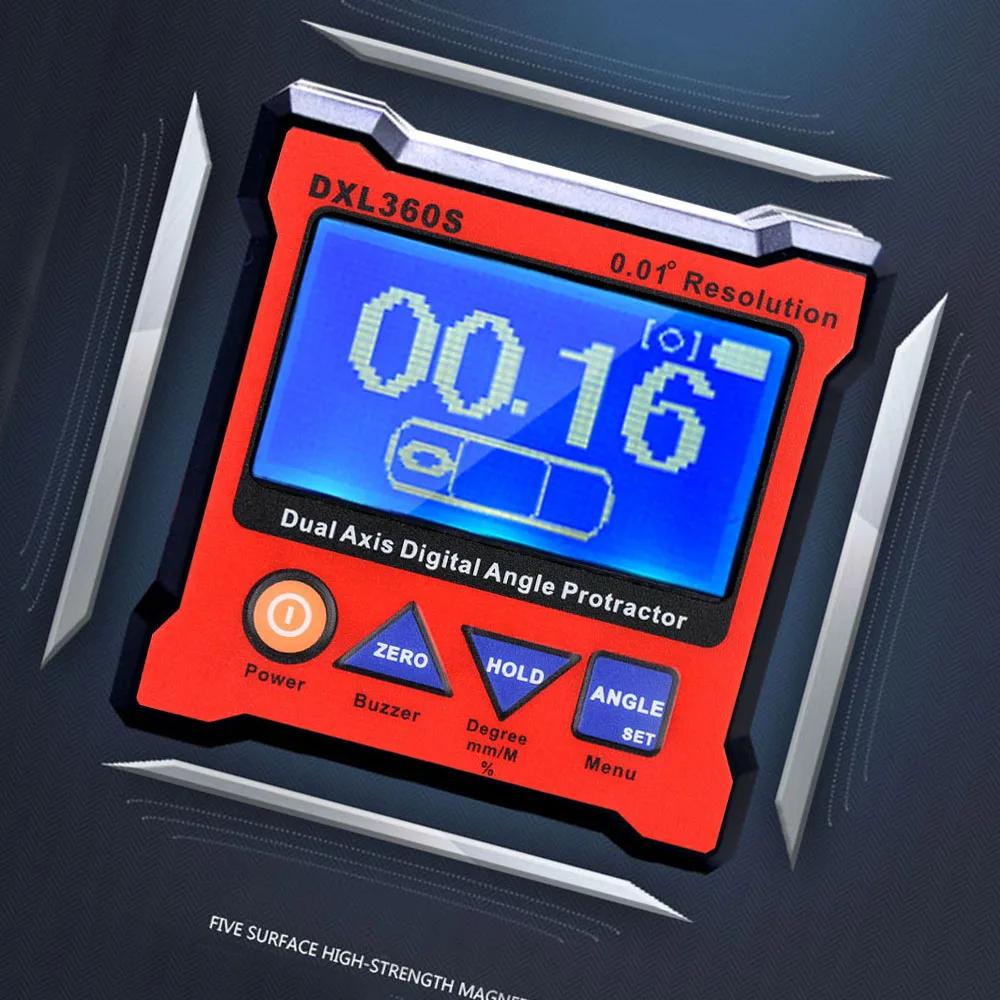 Dual Axis Digital Protractor Digital Angle Finder Protractor DXL360S ...