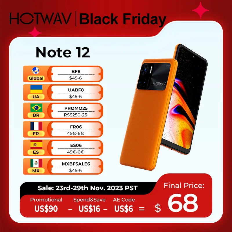 HOTWAV-Note-12-Smartphone-6-8-HD-Android-13-8GB-128GB-Octa-Core-Celular ...