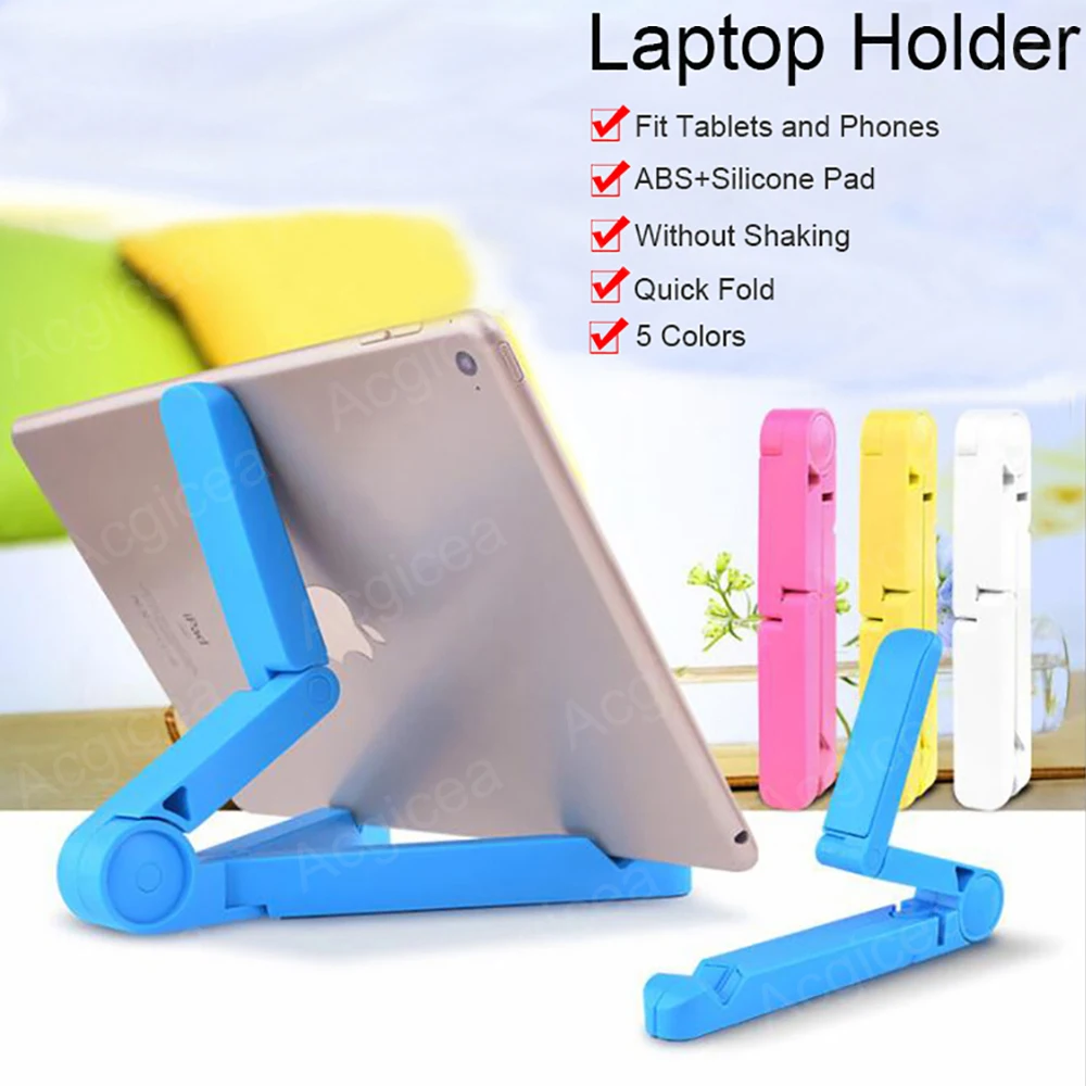 SUPPORT TABLETTE,Blue--Supports D'ordinateur Portable Pliants Support ...