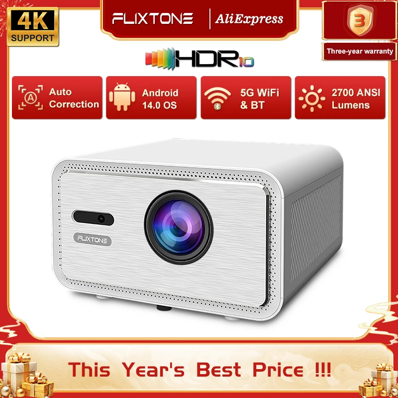 Flixtone D9W Mini Pro Projector 2700 ANSI full hd 1080P 4k Projectors ...