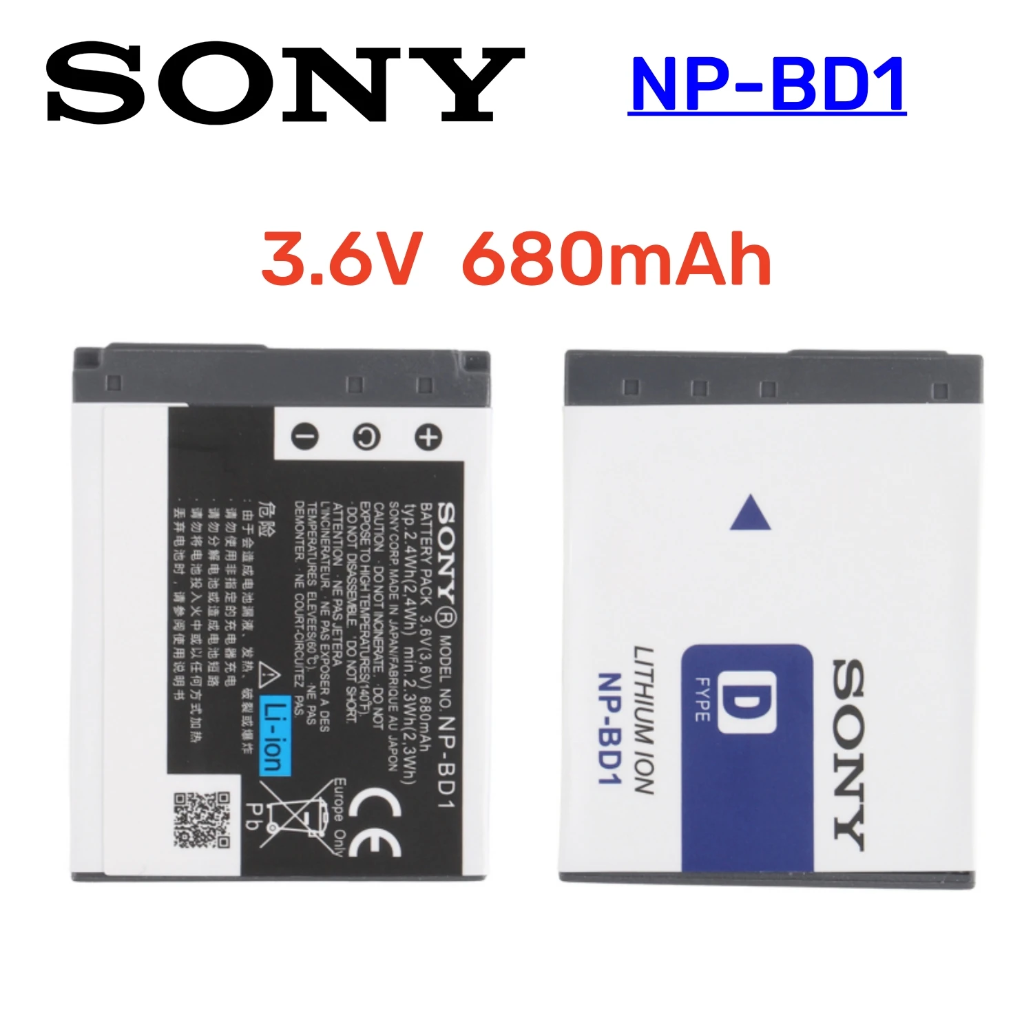 Аккумулятор NP-BD1 для Sony Cybershot | AliExpress