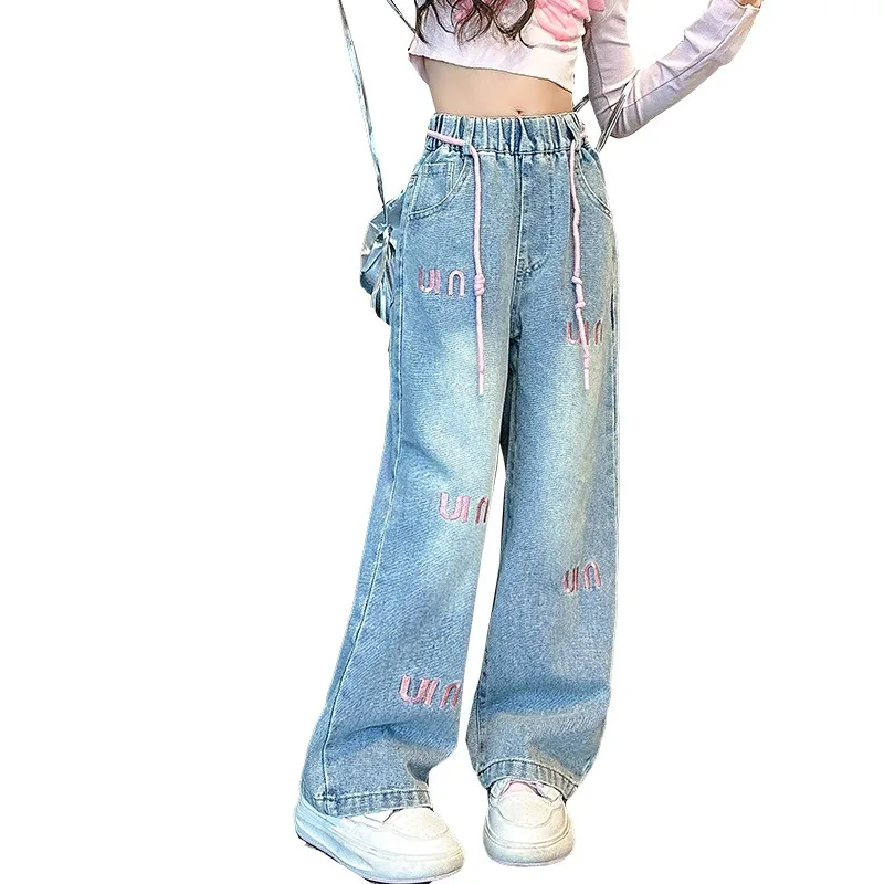 Pantalones-vaqueros-de-pierna-recta-para-ni-as-Jeans-c-modos-y-a-la ...