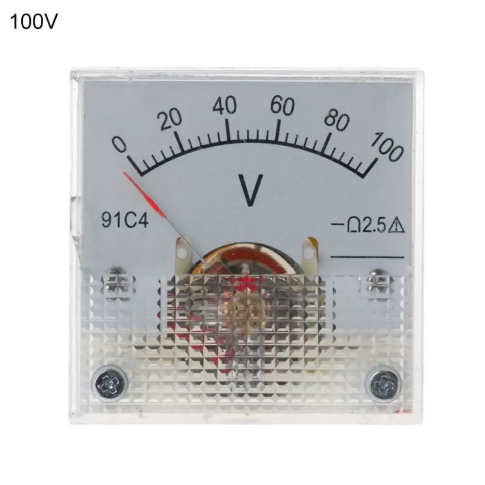 Pointer Type DC Voltmeter 91C4-V Class 2.5 Accuracy Analog Panel Meter ...