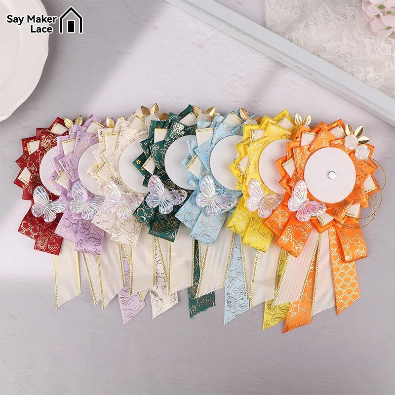 1Pcs-Ribbon-Cosplay-Ita-Bags-Rosette-Protection-Flower-Pin-Holder-Badge ...