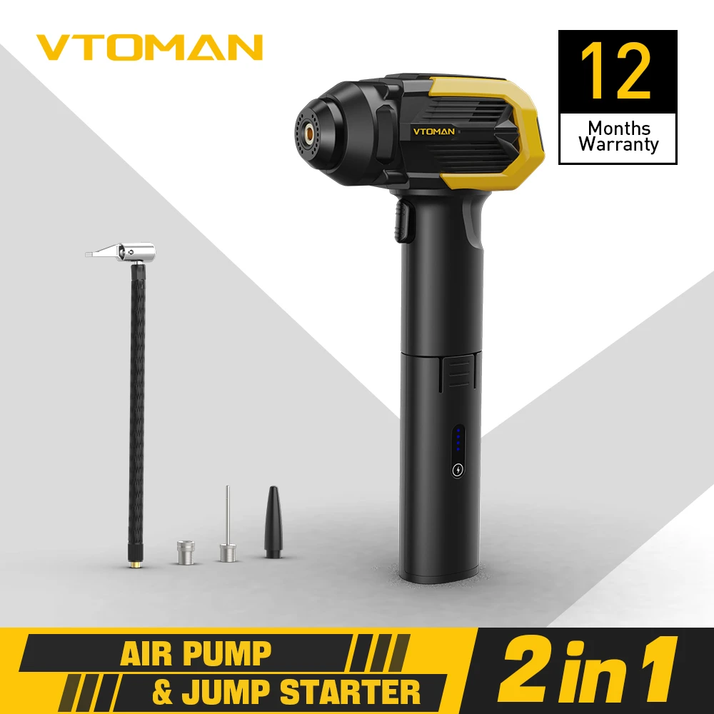 VTOMAN Jump Starter With Air Compressor 2500A Battery Starter With ...