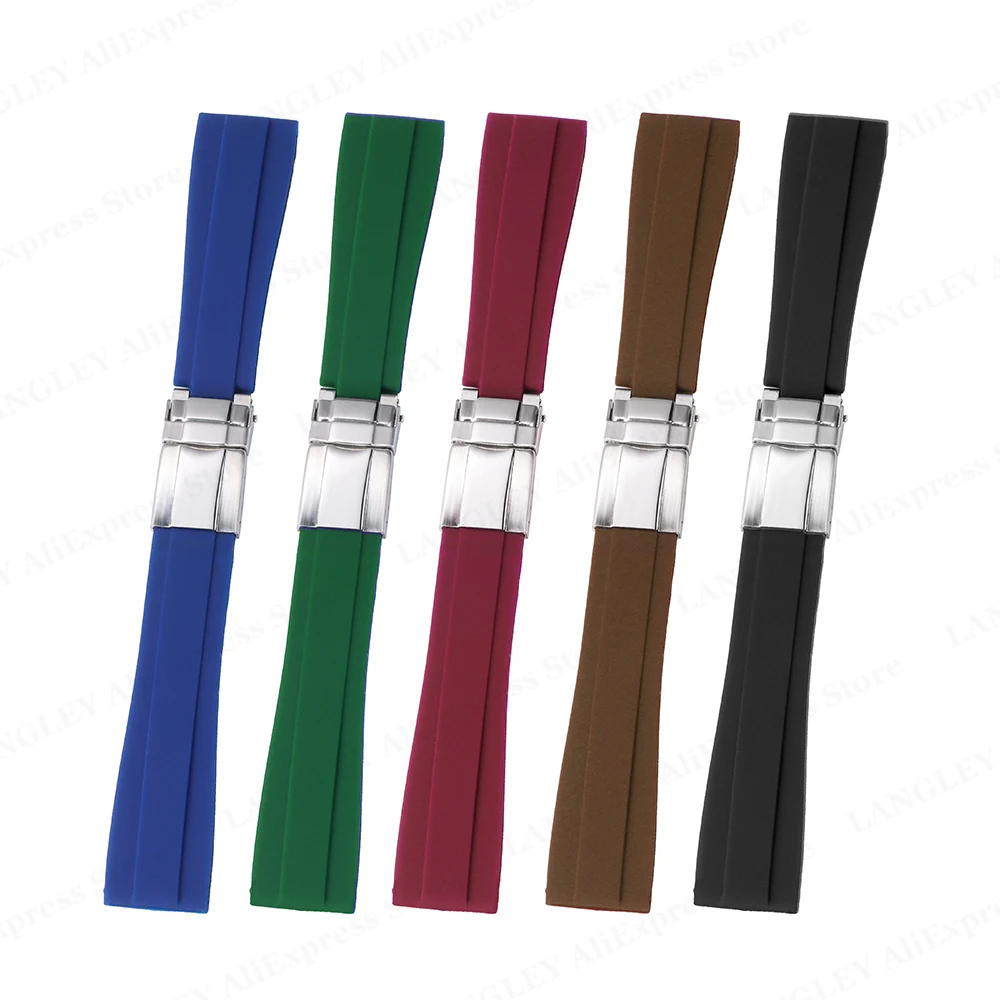 20mm-Rubber-Watch-Strap-for-Rolex-for-Submariner-for-Daytona-for ...