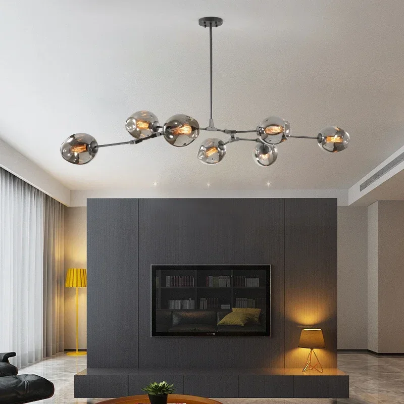 Modern Lustre Glass Chandelier LOFT LED Ceiling Lamp Pendant Lamp ...