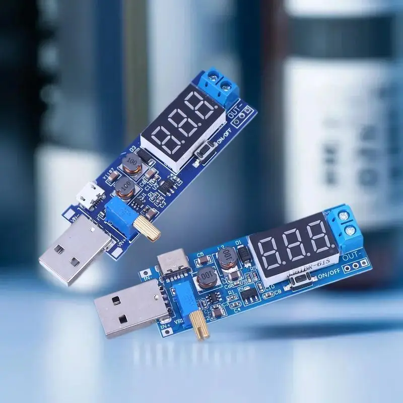 USB Boost Converter Module DC-DC Step UP / Down Power Supply Adjustable ...