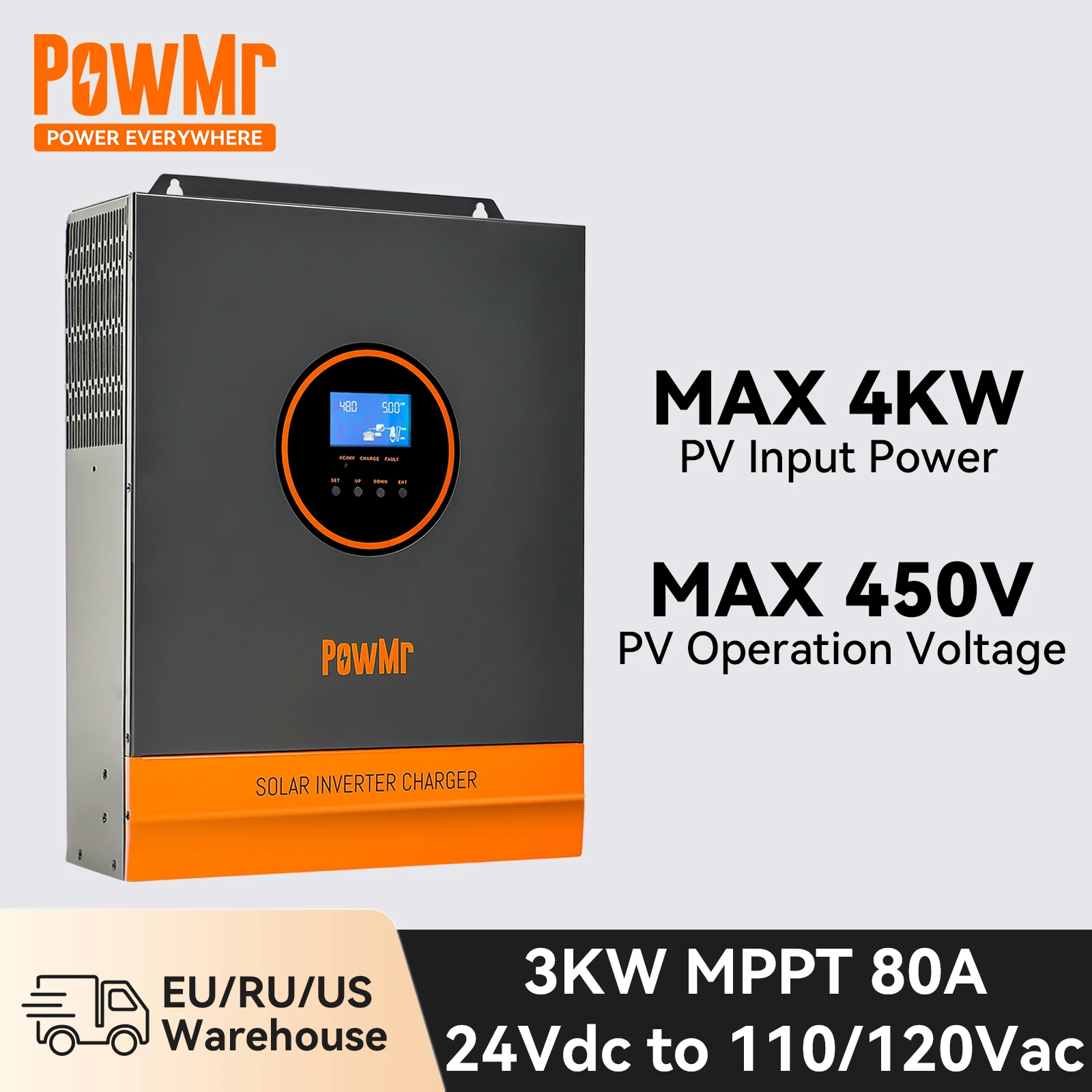 PowMr-110V-3KW-24V-MPPT-Solar-Inverter-Hybrid-80A-110V-120V-Off-Grid ...