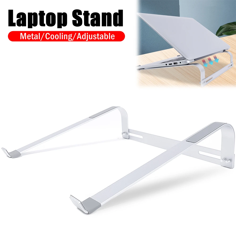 Alloy-Metal-Laptop-Stand-Notebook-Holder-Cooler-PC-Bracket-Riser-Non ...