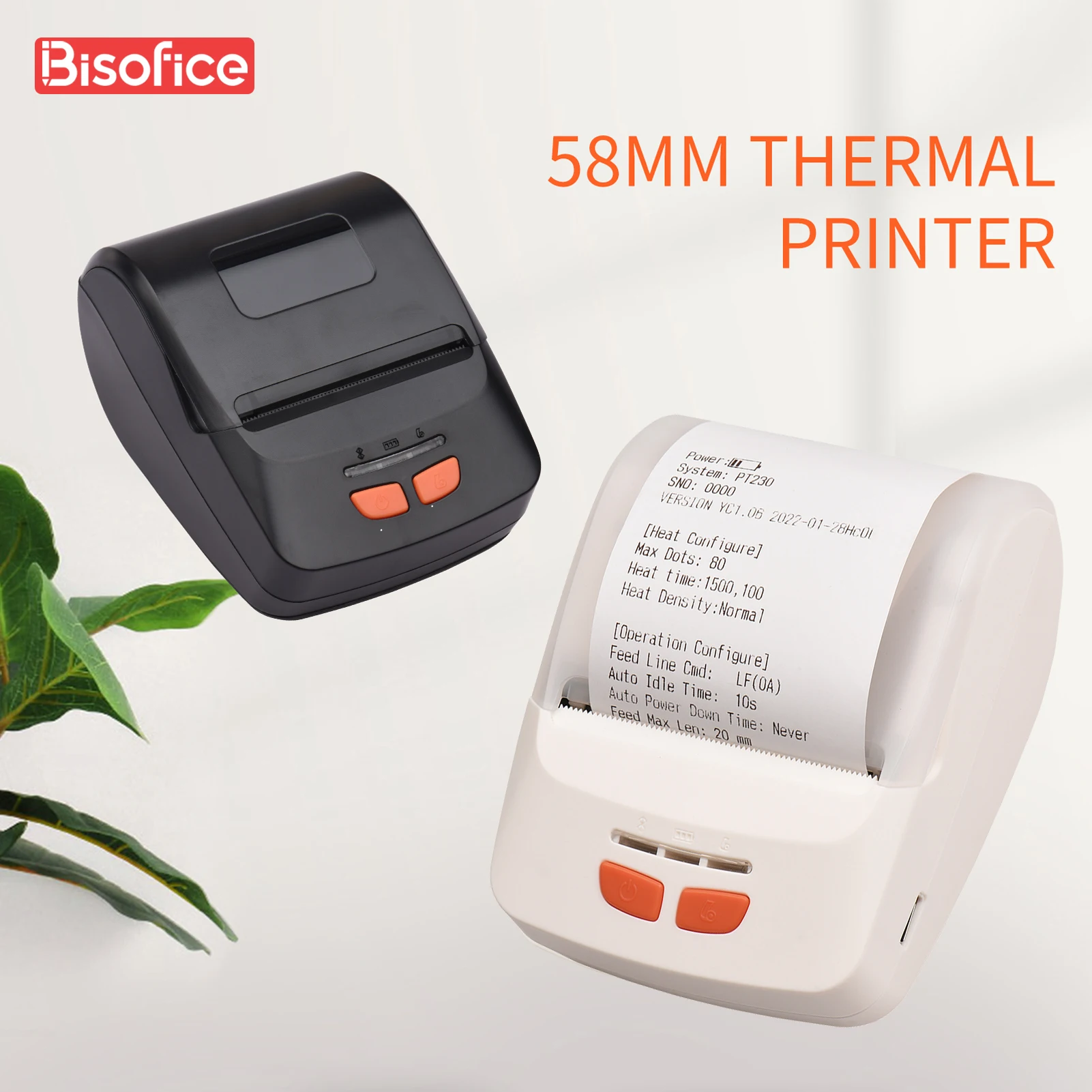 Impresora térmica portátil de recibos, dispositivo de impresión de ...