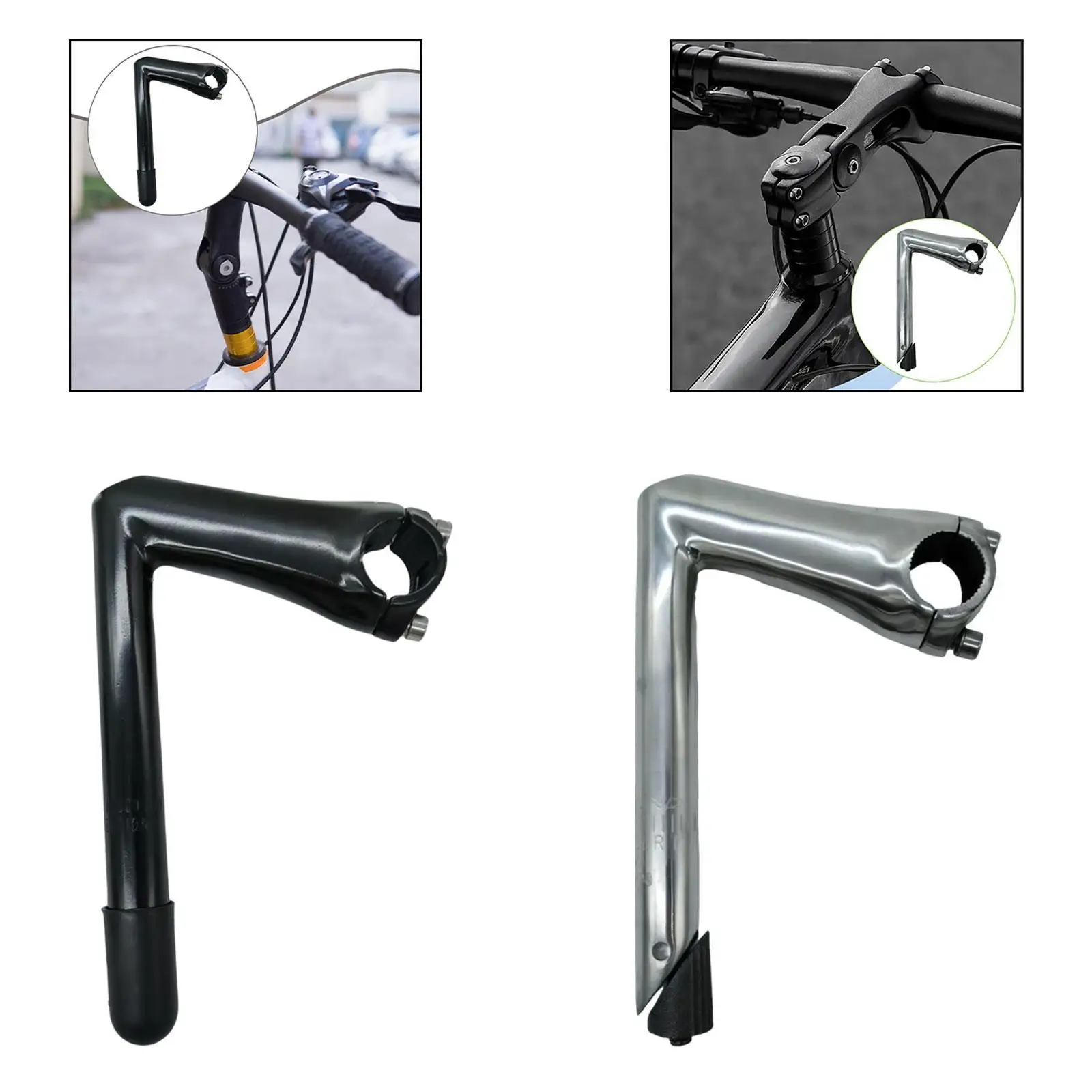 Bike Handle Bar Stem Aluminum Alloy Lightweight Component Gooseneck ...