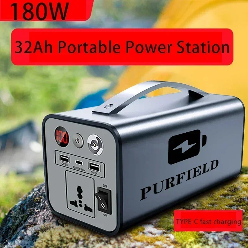 110V/220V 32000mAh Portable Power 180W Station Generator Battery AC DC ...
