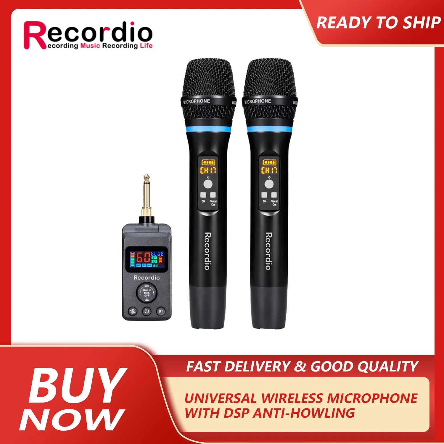 GAW-M50 universal wireless microphone with DSP anti-howling reverb ...