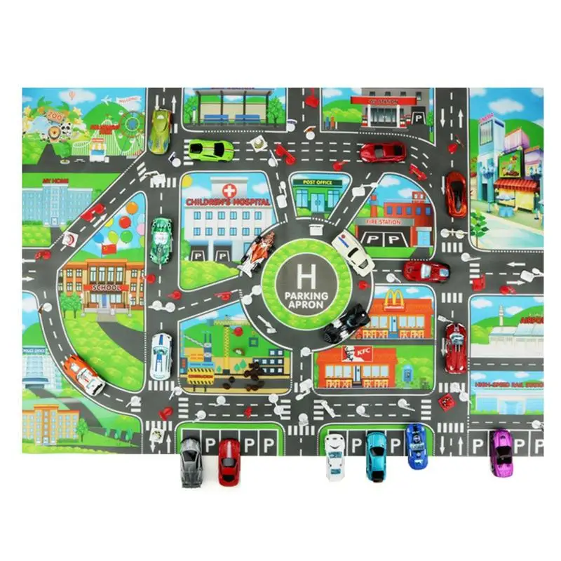 Kids-Road-Map-Children-Traffic-Car-Map-Child-Playmat-Highway-Road-map ...