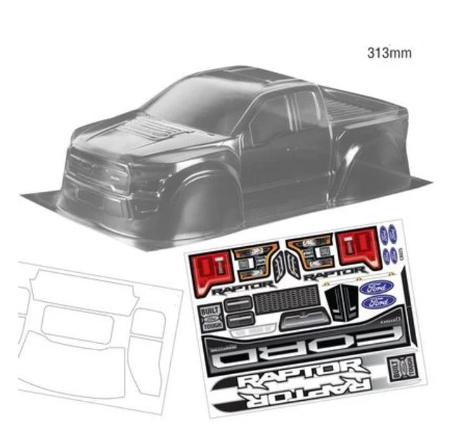 313mm Wheelbase Clear Cliffhanger Body With Stickers For, 54% OFF