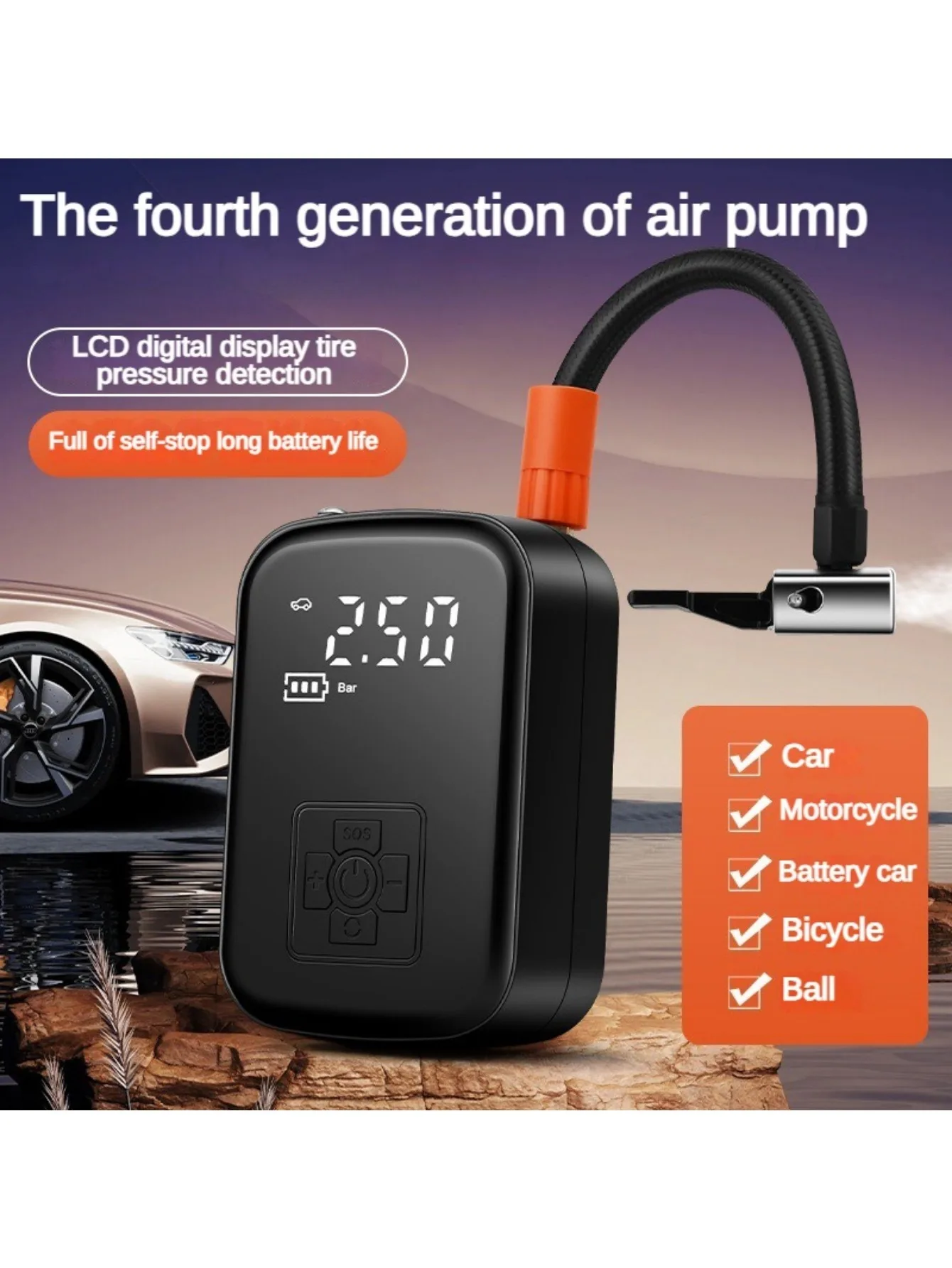 Car-tire-inflation-pump-car-air-compressor-micro-car-inflation-pump ...