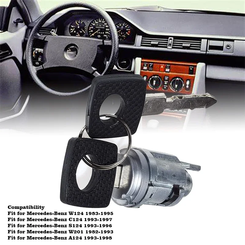 New Ignition Lock Barrel Cylinder Key for Mercedes Benz W124 C124 W201 ...